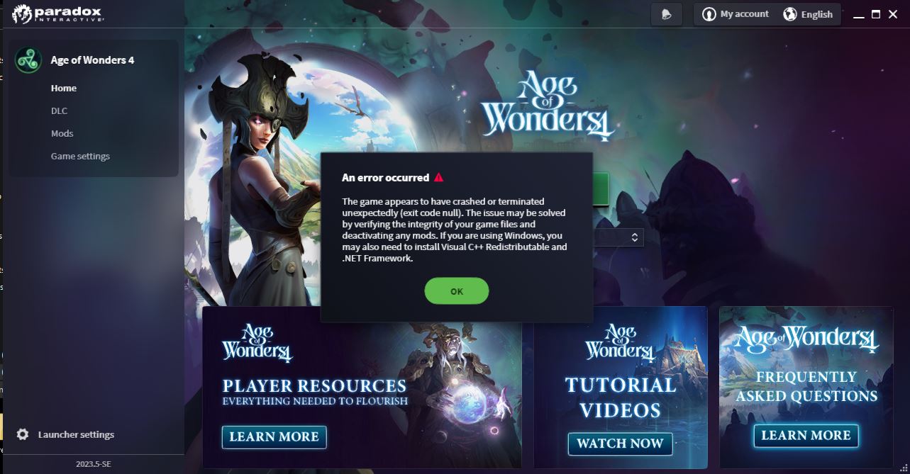 Confirmed - Crash at Launch | Paradox Interactive Forums